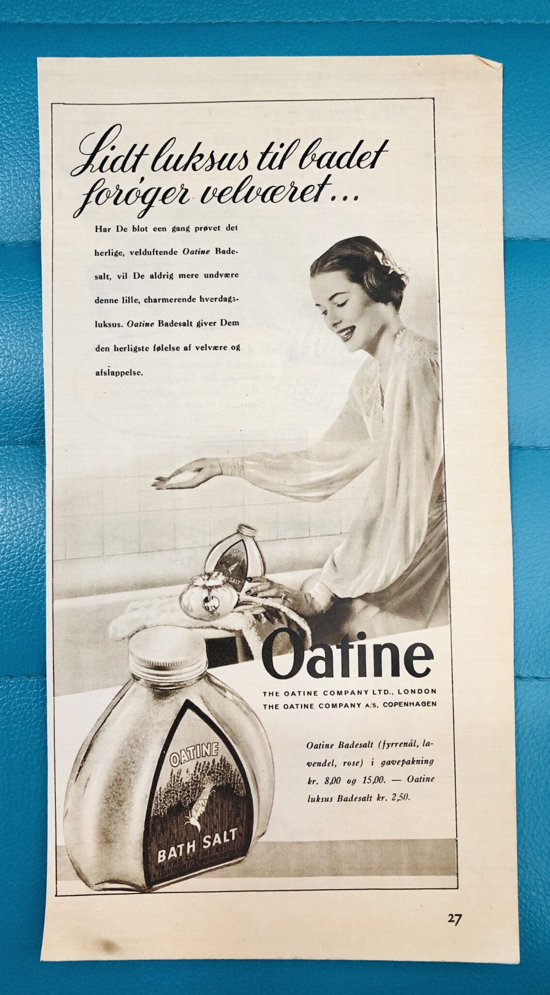 Gammel reklame fra Alt for Damerne 1950. – Retro Lopperne