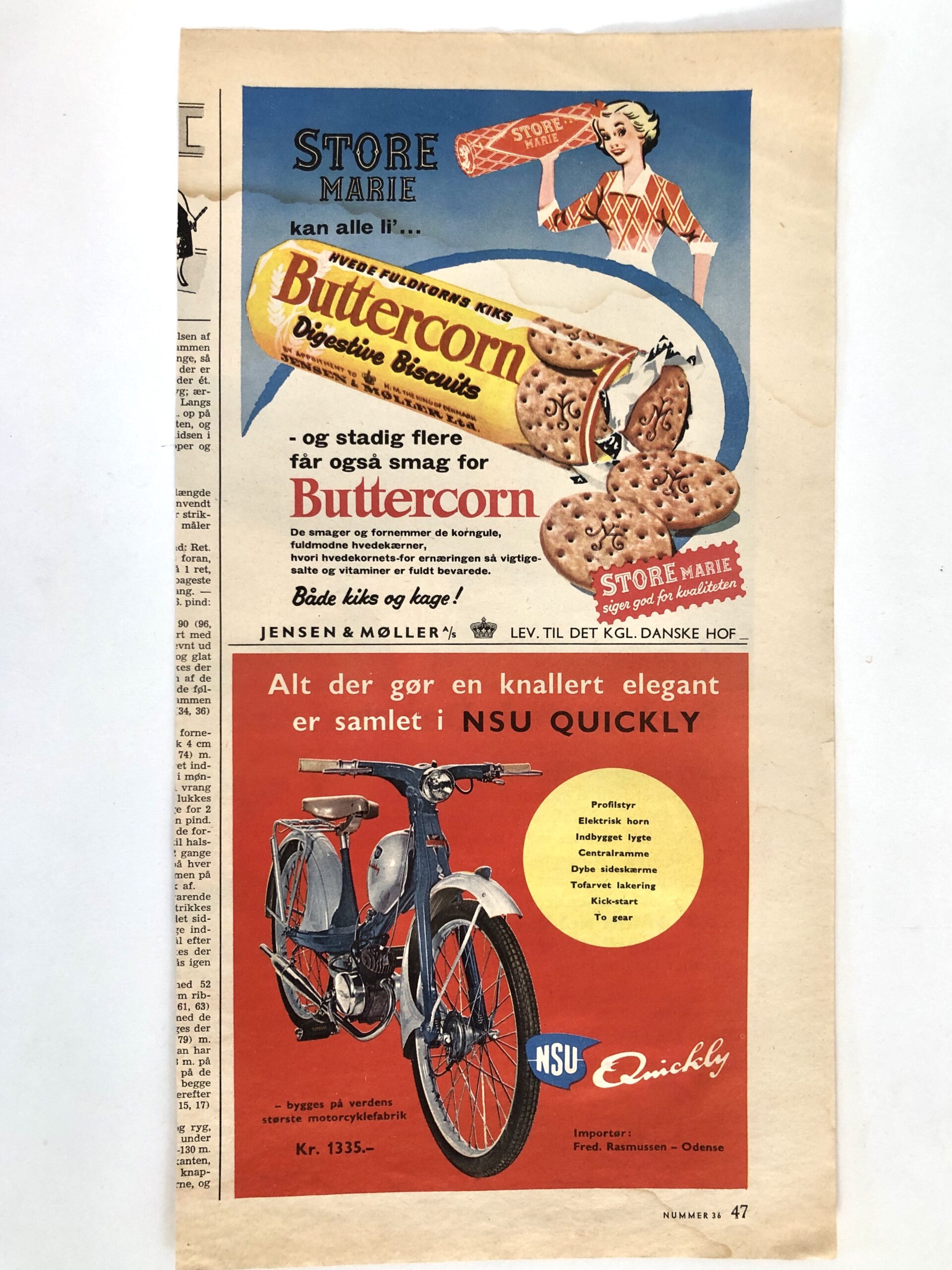 2 gamle reklamer 1957. – Retro Lopperne